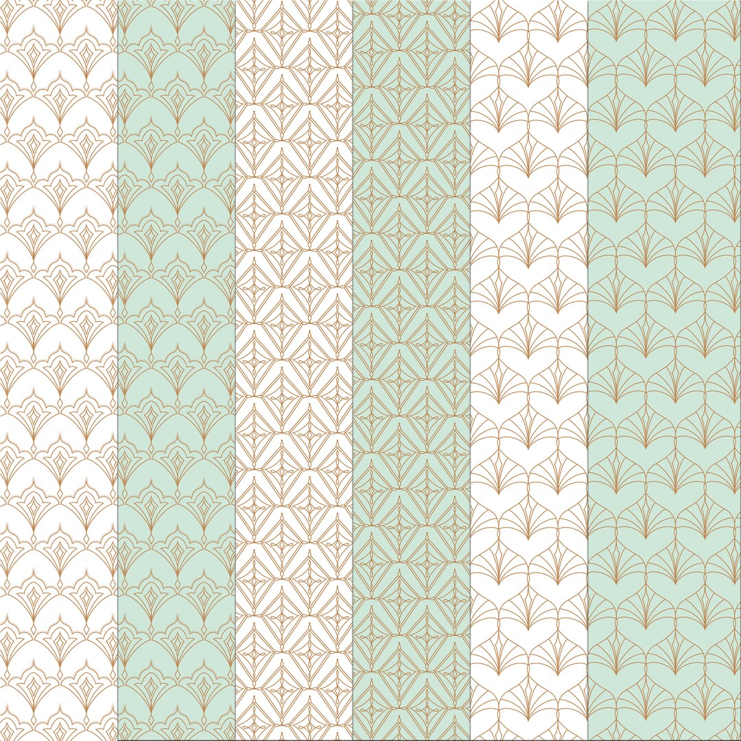 Embossi Printboard Art Deco Pattern Set B 12x20 1/8 MDF for Glowforge ...