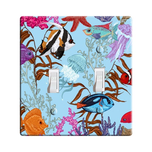 Embossi Printed Maxi Metal Red Octopus Pattern Switch Plate - Etsy