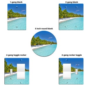 Embossi Printed Maxi Tropical Beach Switch Plate Light Switch / Outlet ...