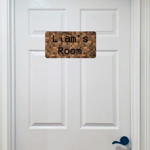 Personalized Minecraft Inspired Sign Minecraft Theme Party Decoration ...