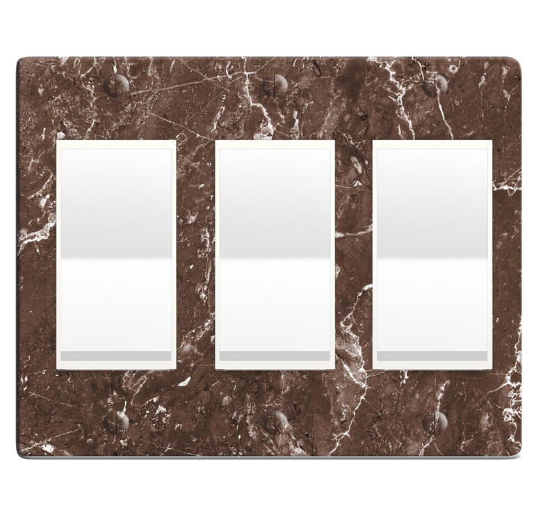 Embossi Printed Maxi Metal Brown Marble Stone Pattern Switch | Etsy