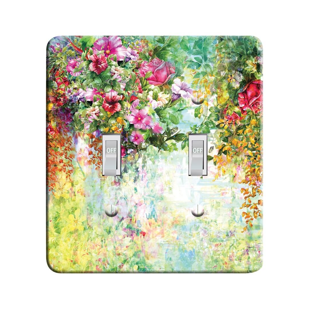 Embossi Printed Maxi Metal Spring Flowers Abstract Watercolor Switch ...