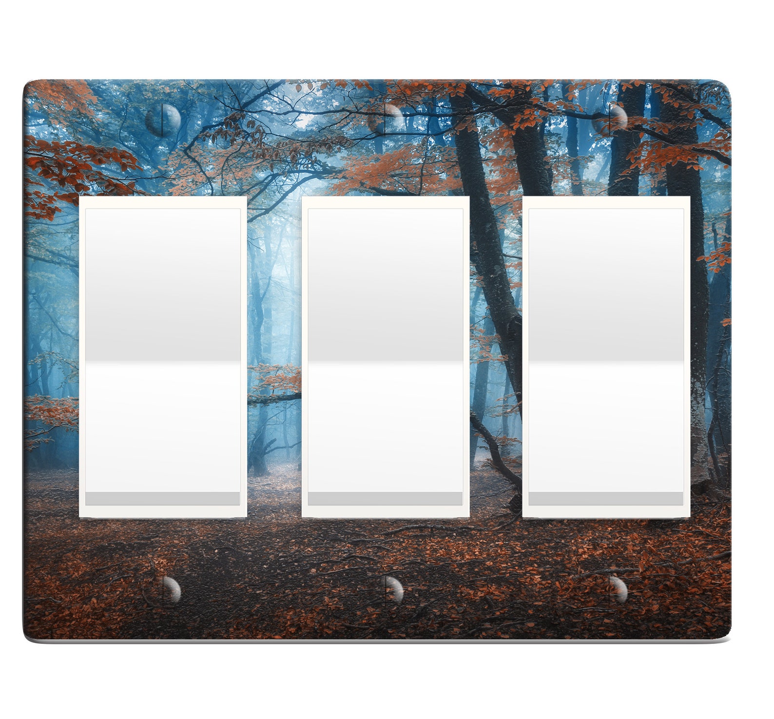 Embossi Printed Maxi Metal Misty Autumn Forest Switch Plate - Etsy