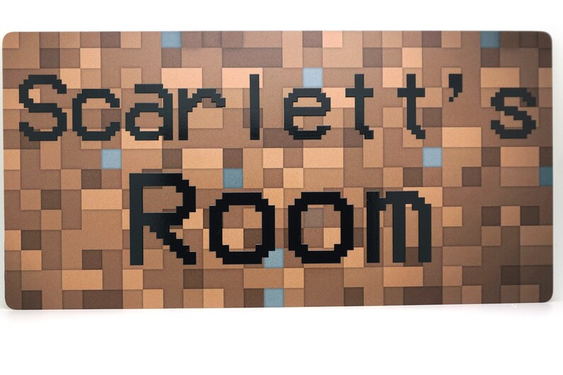 Personalized Minecraft Inspired Sign Minecraft Theme Party - Etsy