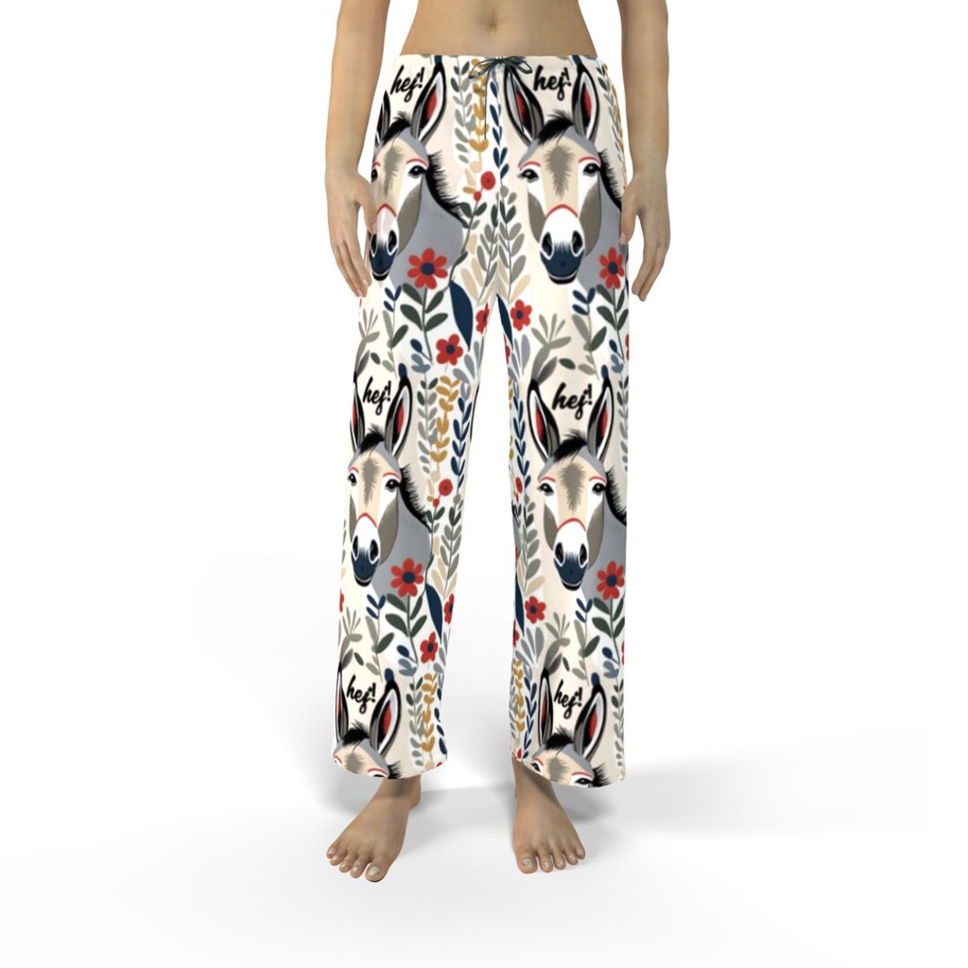 Swedish Folk Art Hello Donkey Women's Pajama Bottoms 7932 Tidaholm ...