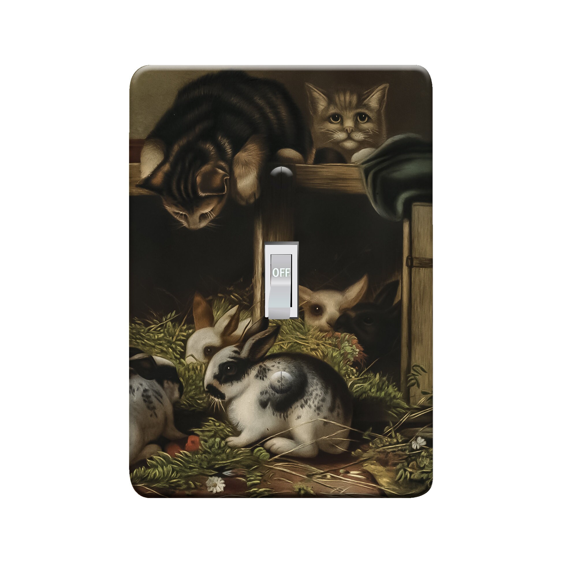Plate Embossi Printed Maxi Metal Prang Cats and Rabbits 1025 Light ...