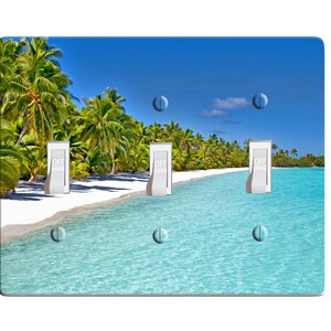 Embossi Printed Maxi Tropical Beach Switch Plate Light Switch / Outlet ...