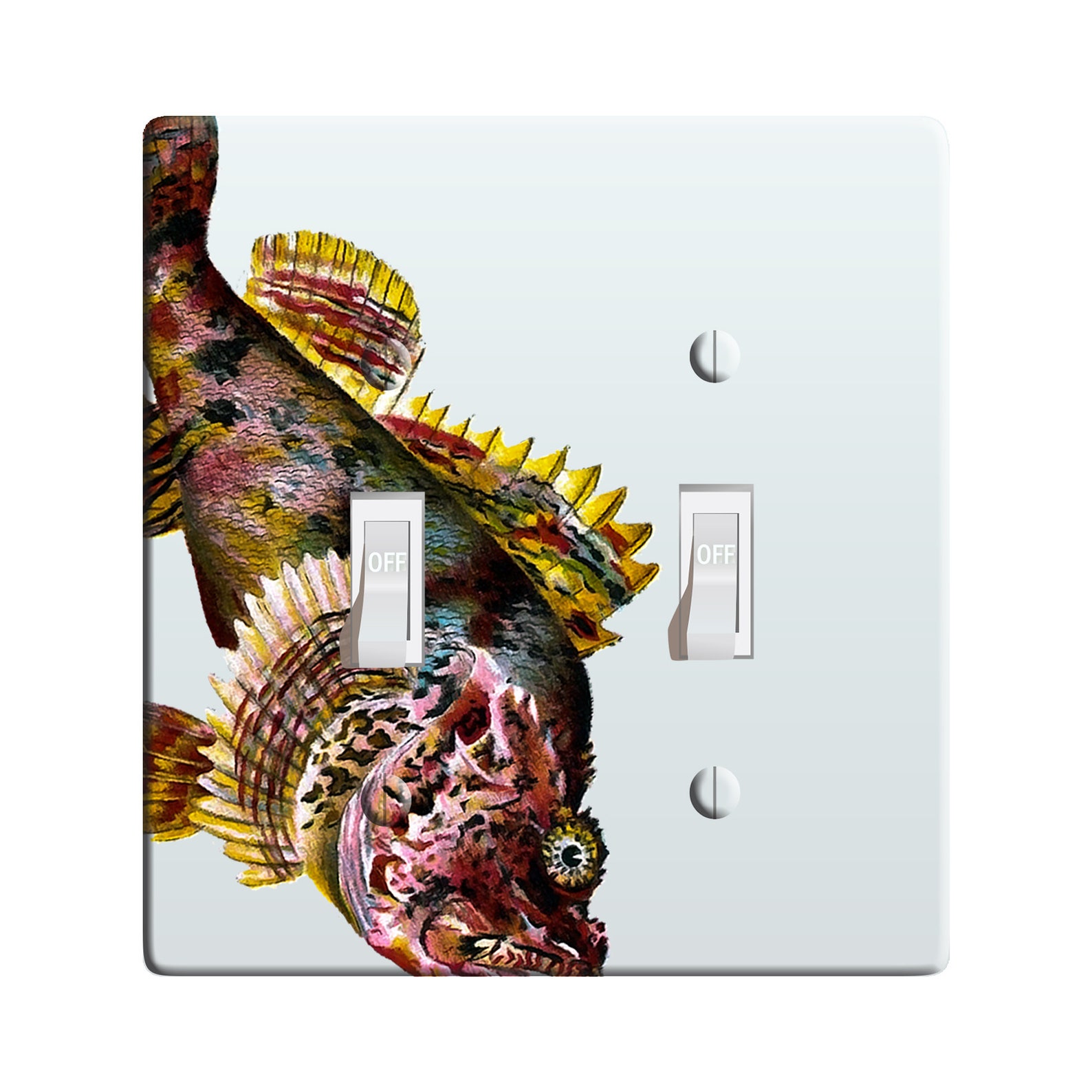 Embossi Printed Maxi Hawaiian Nohu Fish Switch Plate Light | Etsy