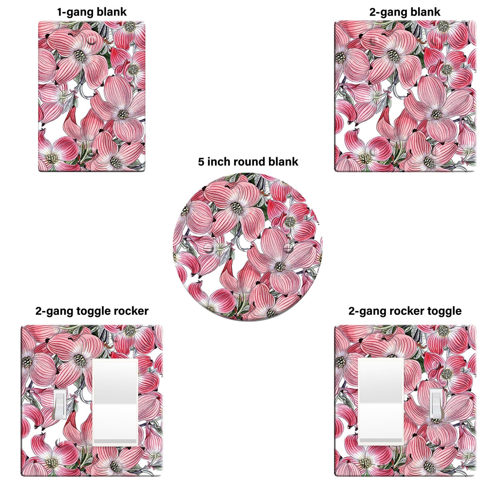 Embossi Printed Maxi Metal Dogwood Botanical Switch Plate - Etsy