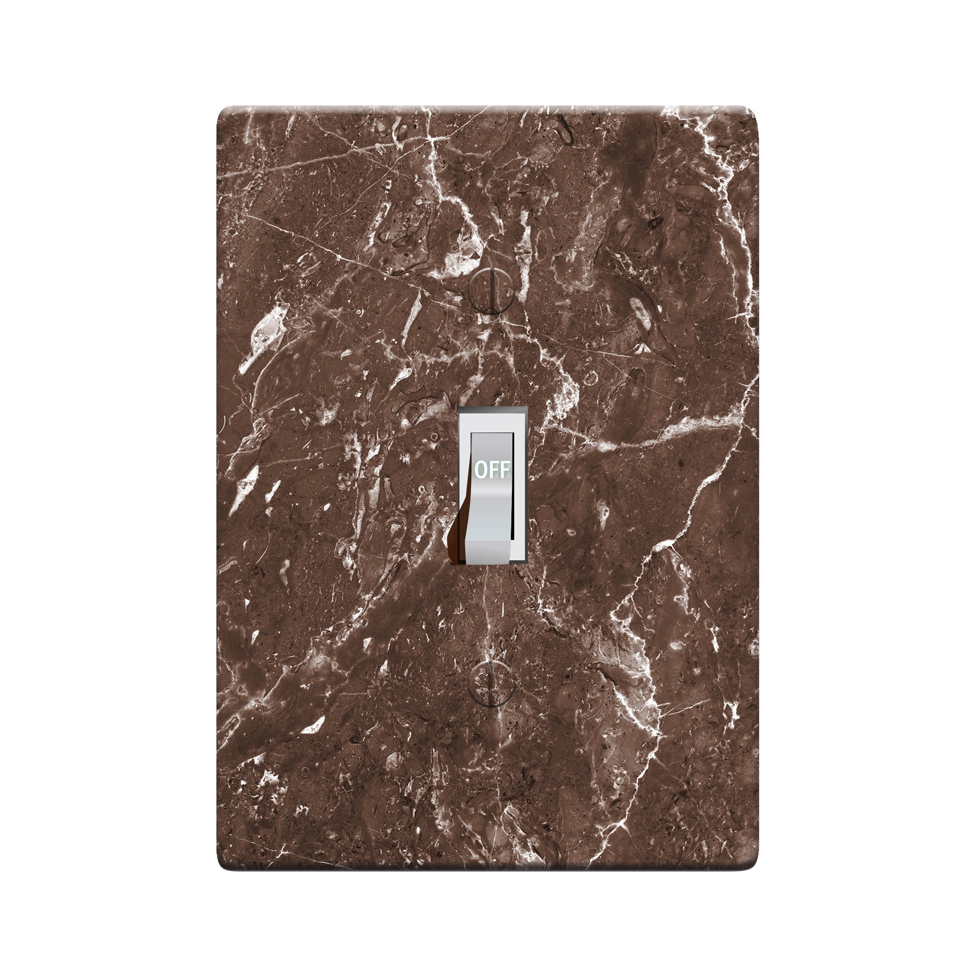 Embossi Printed Maxi Metal Brown Marble Stone Pattern Switch | Etsy