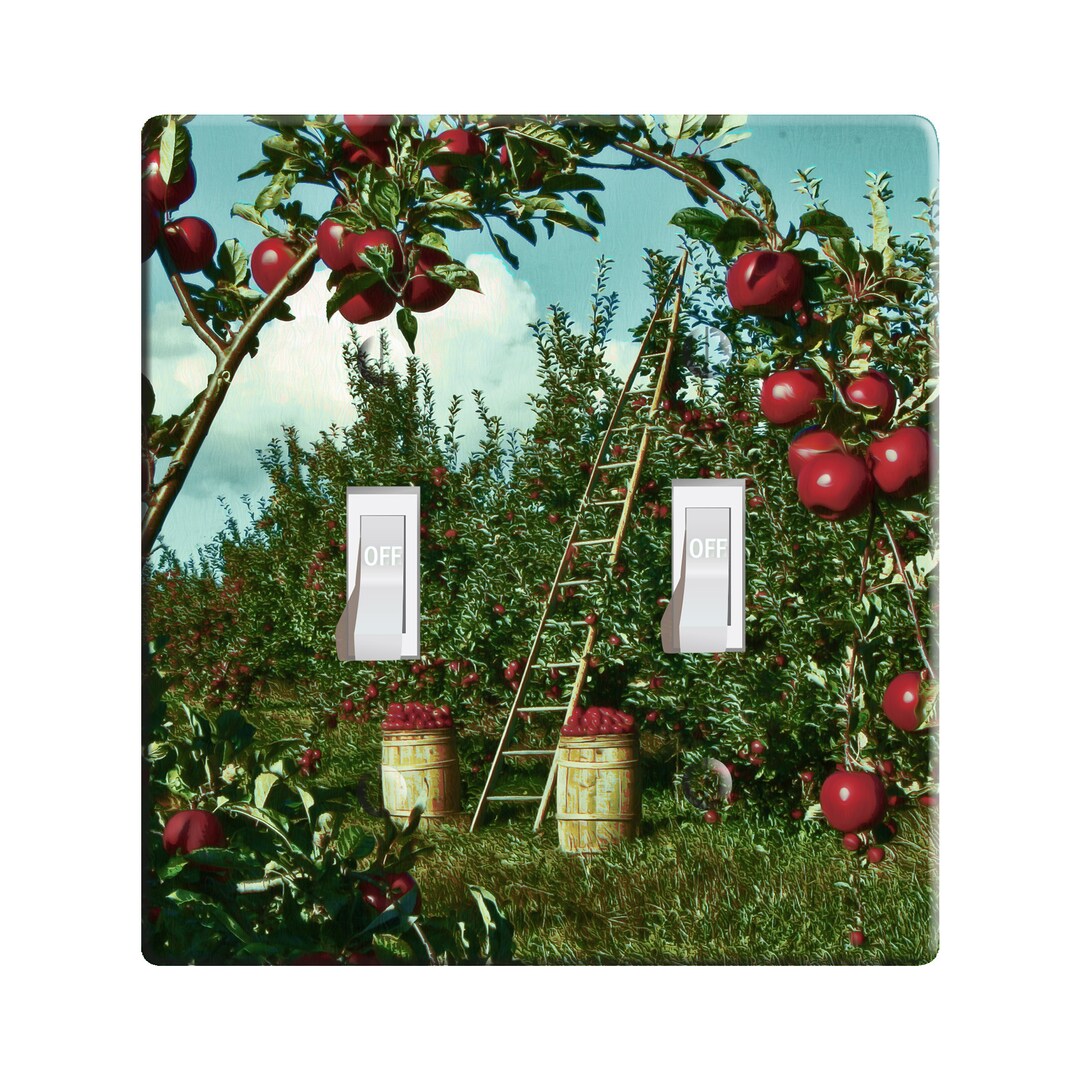 Embossi Printed Maxi Metal Apple Orchard Light Switch / Outlet Cover ...