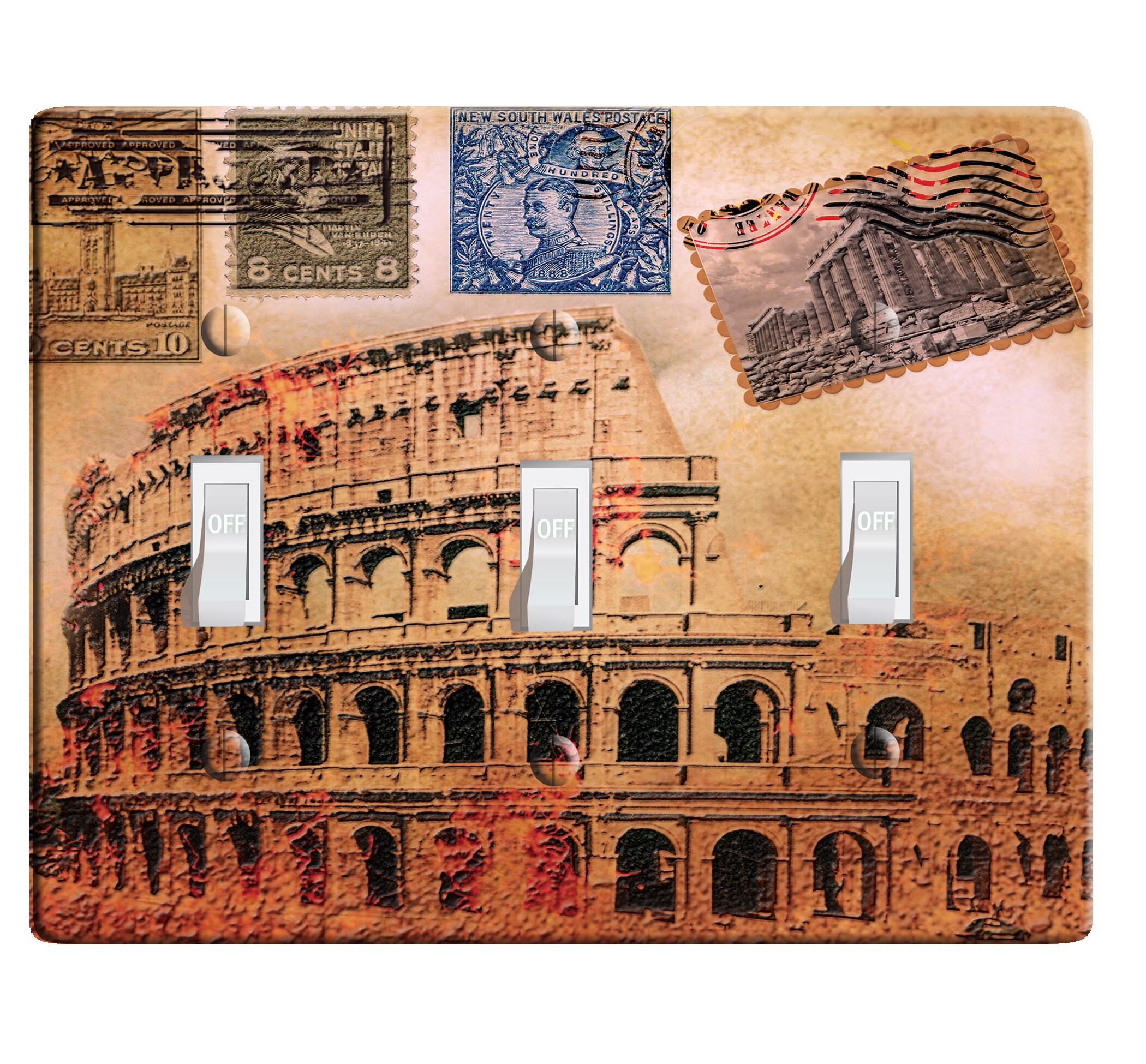 Embossi Printed Maxi Metal Rome Colosseum Switch Plate Cover | Etsy