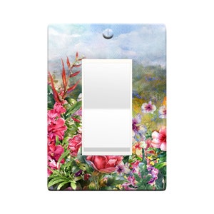 Embossi Printed Maxi Metal Spring Flower Landscape Switch Plate Light ...