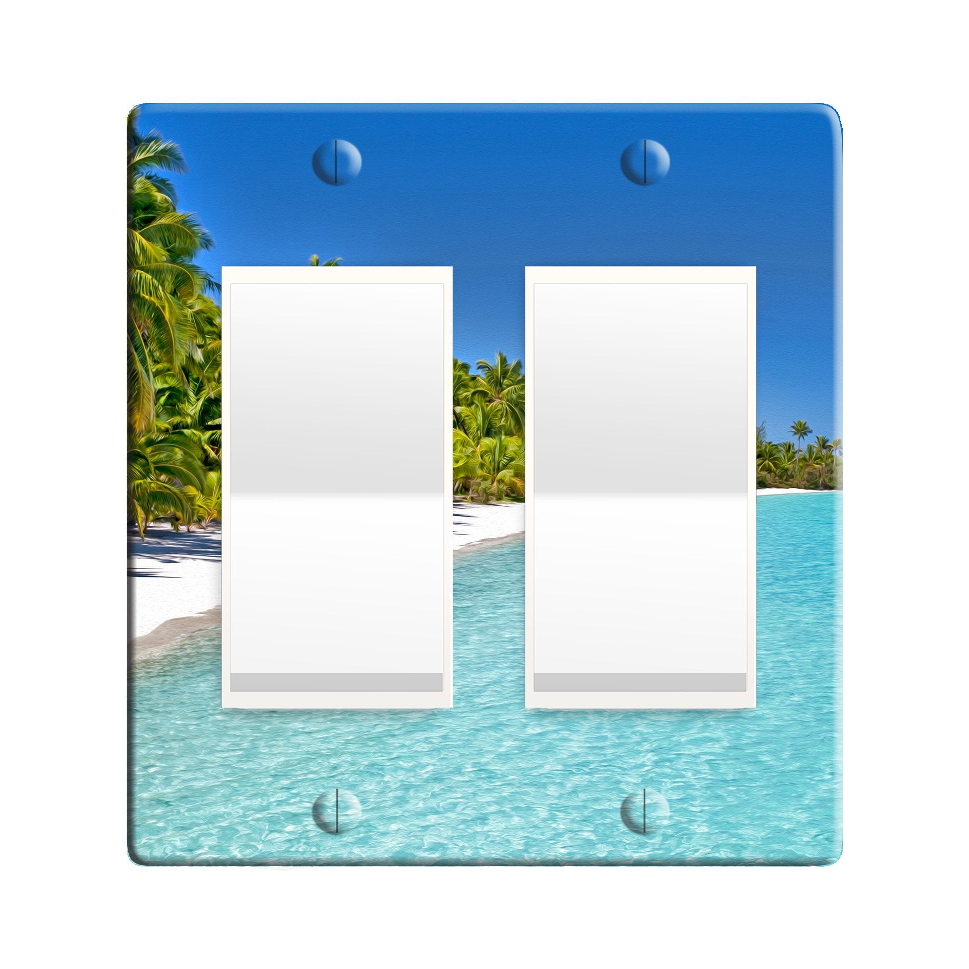 Embossi Printed Maxi Tropical Beach Switch Plate Light | Etsy