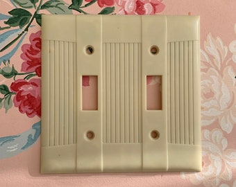 Vintage Bakelite Switch Plate Covers / Ivory Cream Art Deco - Etsy