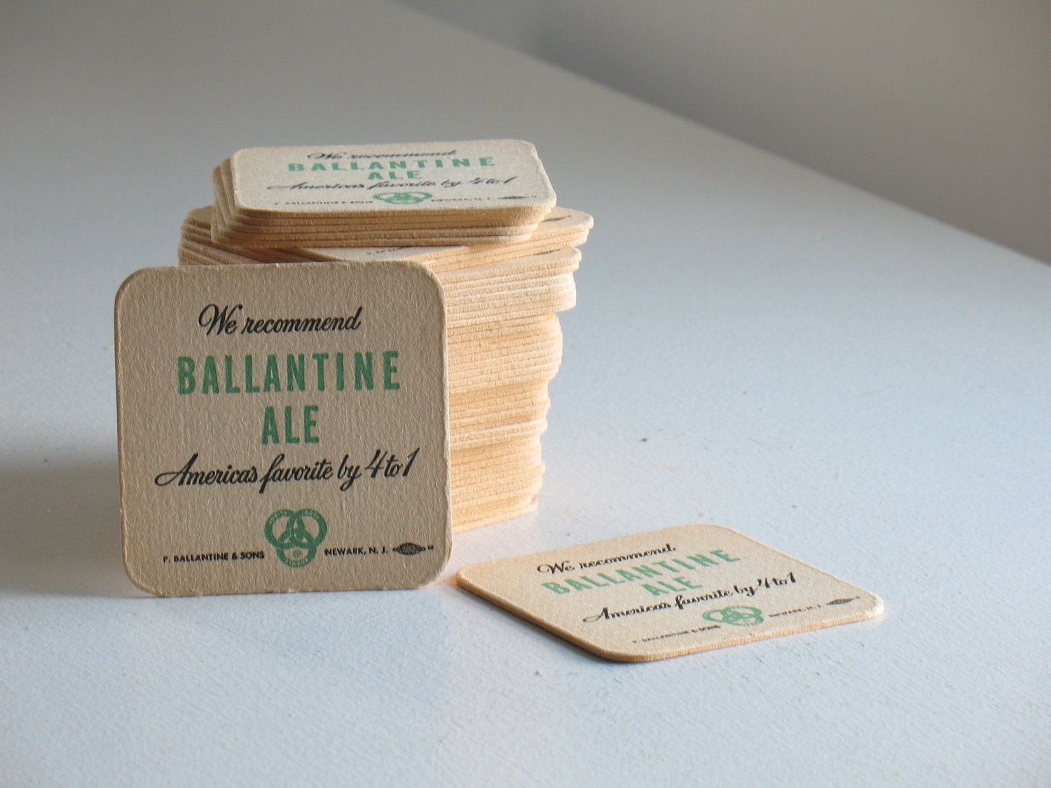 Vintage Ballantine Ale Coasters Set of Five / NOS Retro Beer - Etsy