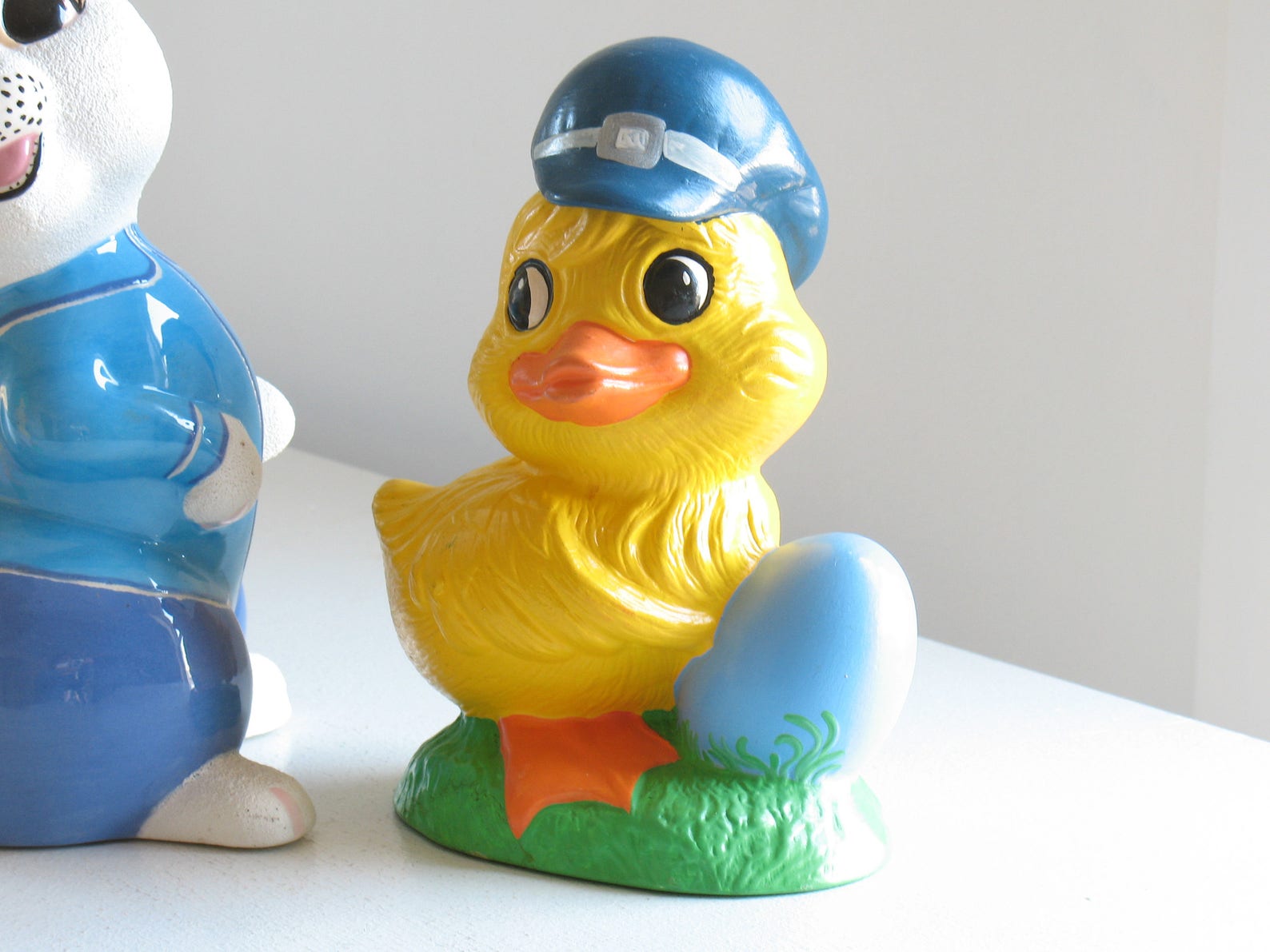 Vintage 1970s Easter Bunny and Chicks Ceramic Figurines / - Etsy