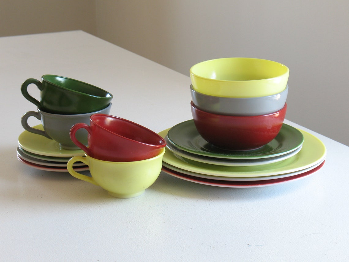 Vintage Hazel Atlas Platonite Ovide Dinnerware / Art Deco - Etsy