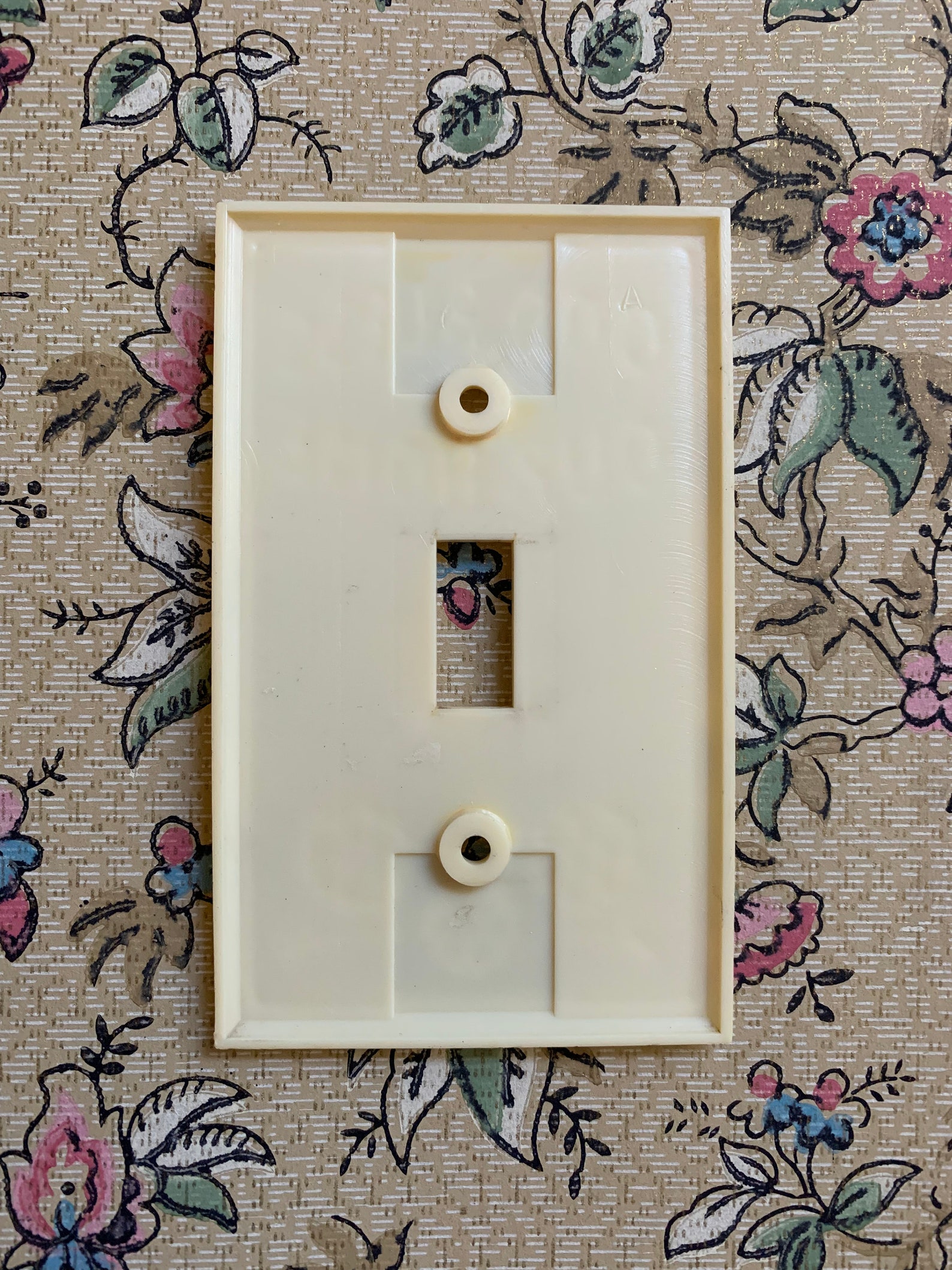 Vintage Bakelite Switch Plate Cover God Bless Our Home / White Ivory ...
