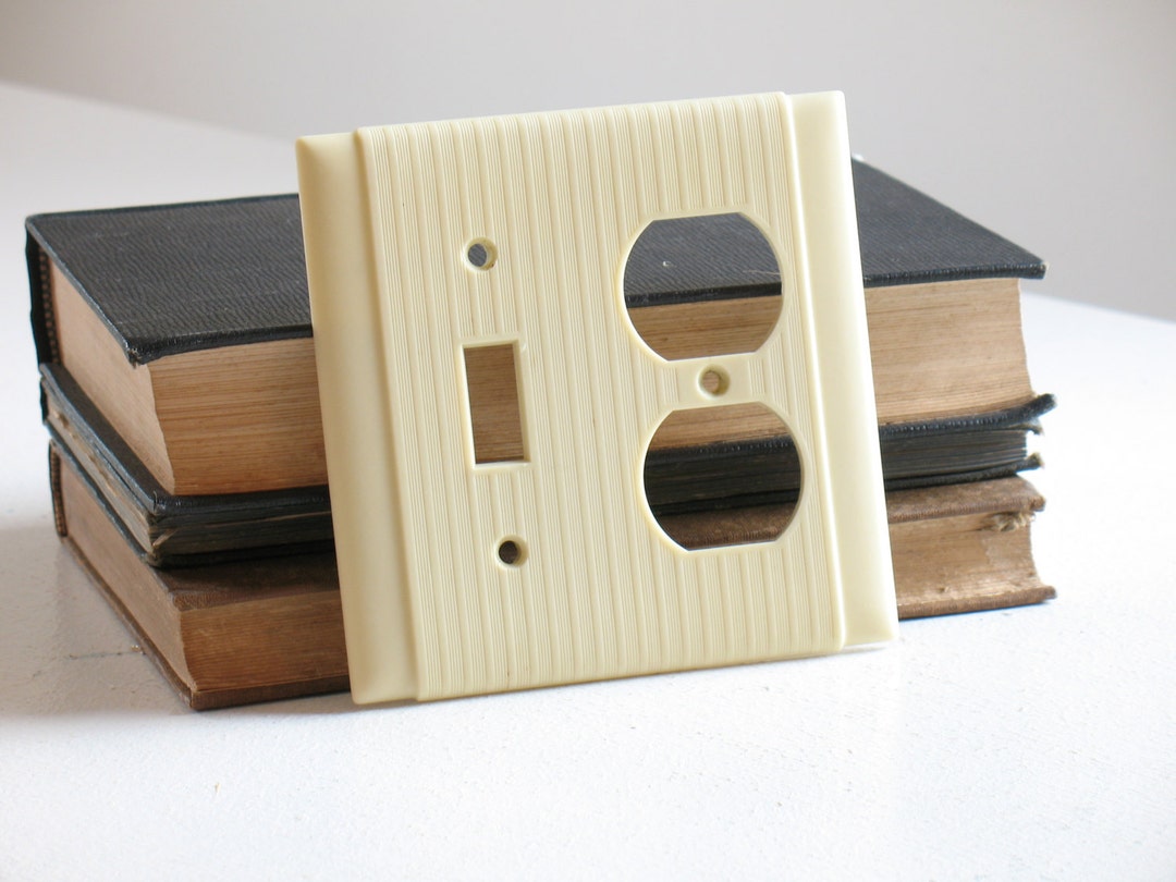 Vintage Bakelite Switch Plate Outlet Combination Covers / White Ivory ...