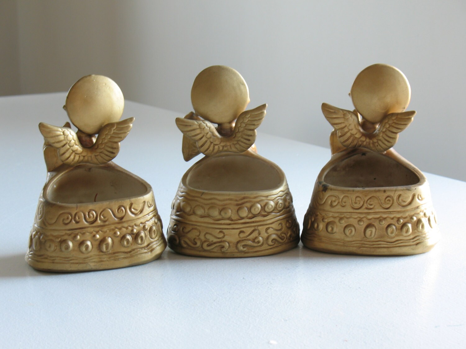 Vintage Christmas Angel Planters / Napcoware Ceramic Angel Musician ...