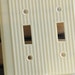 Vintage Bakelite Switch Plate Covers / Ivory Cream Art Deco Double ...