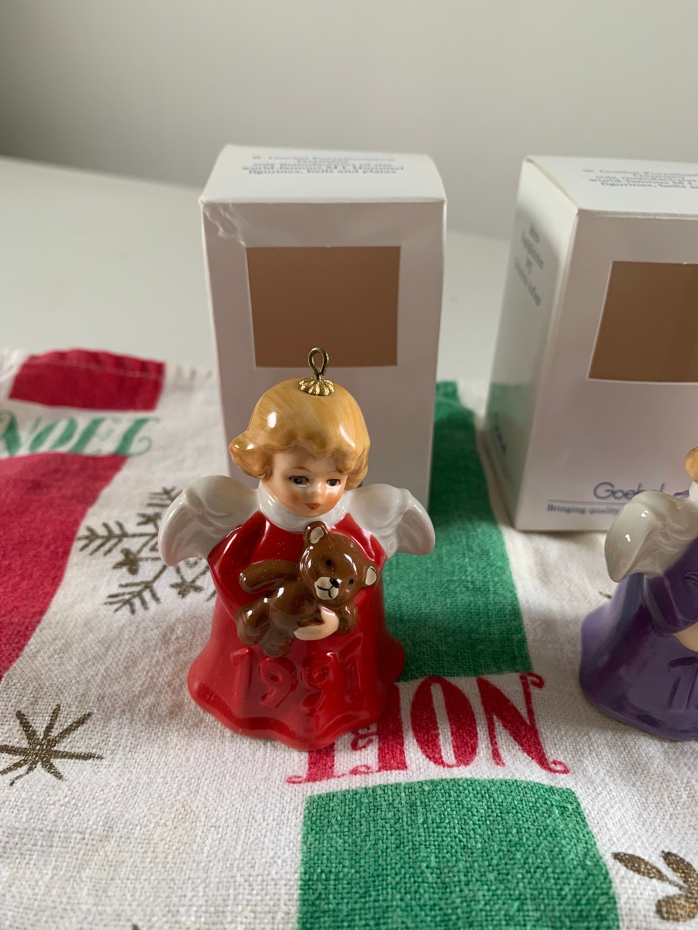 Vintage Goebel Christmas Angel Bell Ornaments 1991 1992 1993 - Etsy