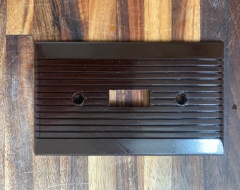 Vintage Bakelite Switch Plate Covers / Ivory Cream Art Deco Double ...