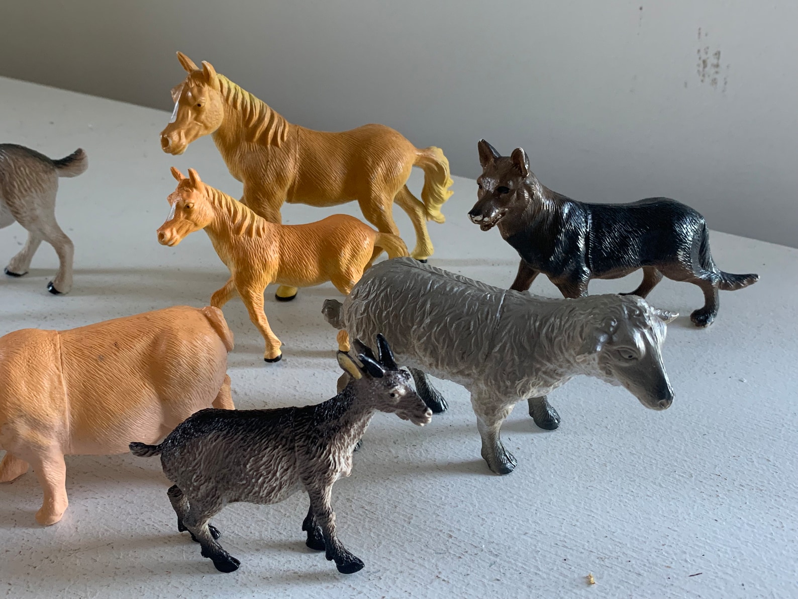 Vintage Plastic Farm Animal Play Set / Farm Animal Toy Figurines ...