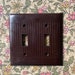 Vintage Bakelite Switch Plate Covers / Bullnose Ribbed Brown Art Deco ...