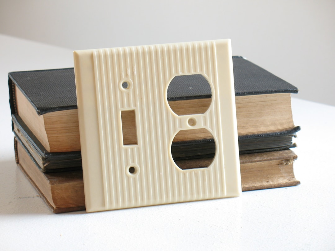 Vintage Bakelite Switch Plate Outlet Combination Covers / White Ivory ...