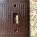 Vintage Bakelite Switch Plate Covers / Bullnose Ribbed Brown Art Deco ...