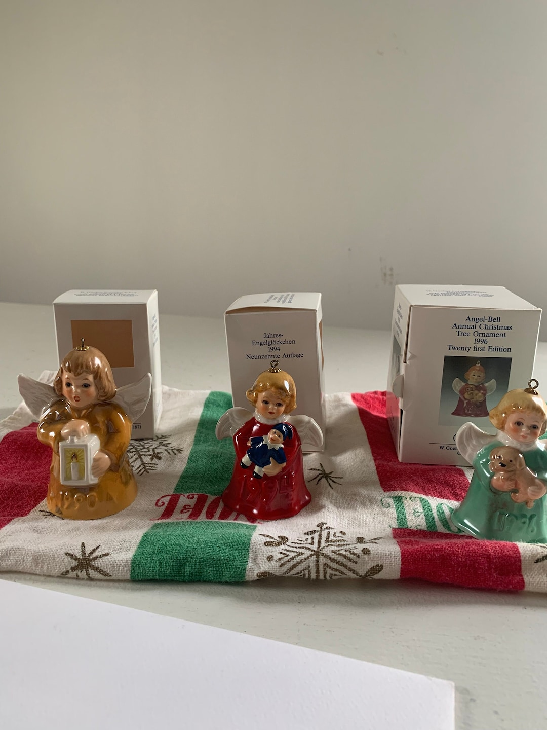Vintage Goebel Christmas Angel Bell Ornaments 1990 1994 1996 - Etsy