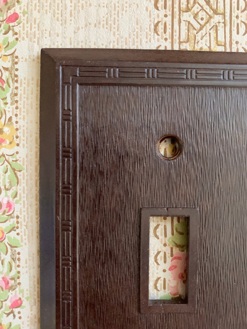 Vintage Snapit Brown Switch Plate Covers / Bakelite Art Deco Single ...