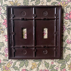 Vintage Bakelite Switch Plate Covers / Bullnose Ribbed Brown Art Deco ...