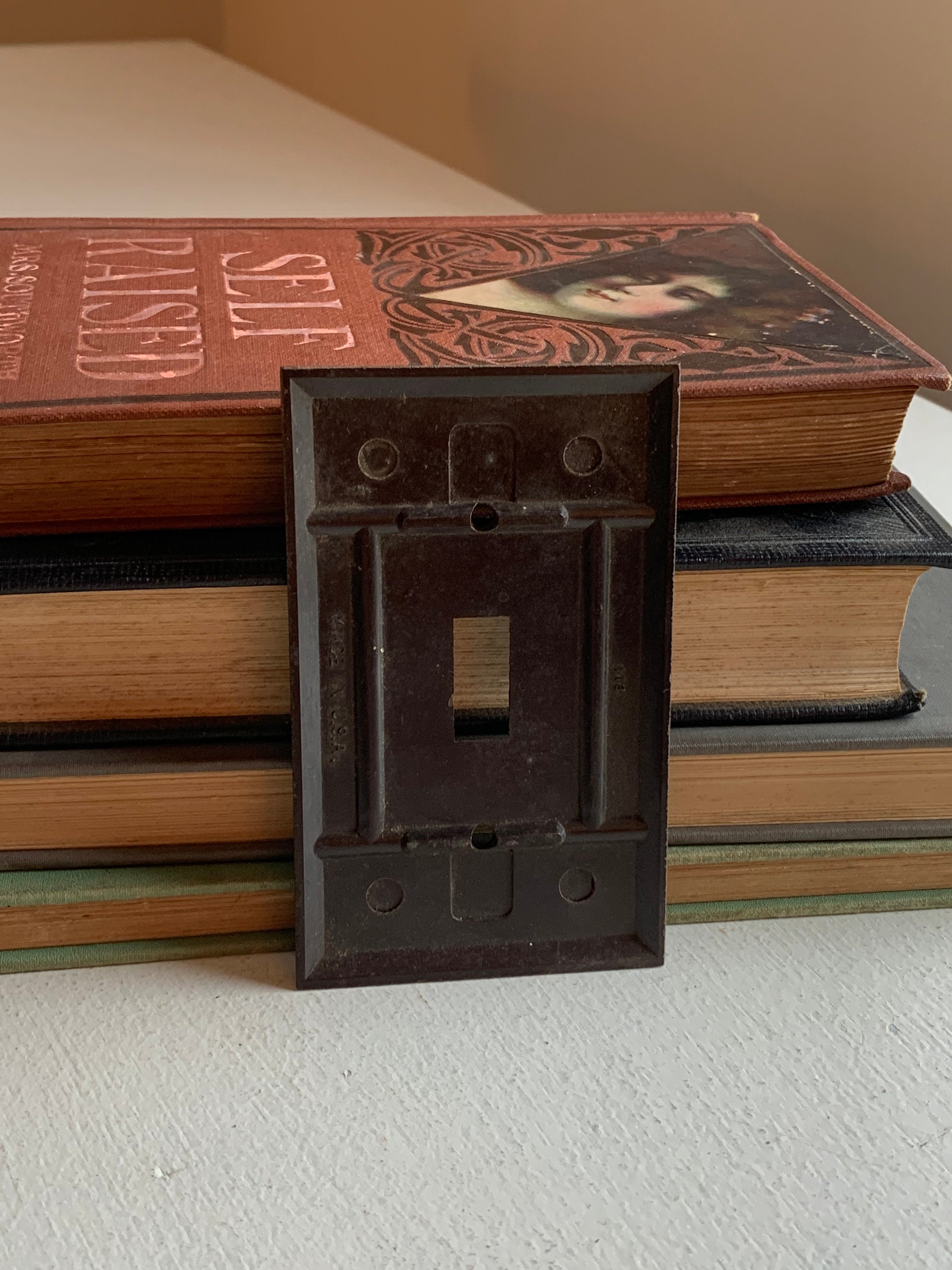 Vintage Brown Switch Plate Covers / Bakelite Art Deco Single - Etsy