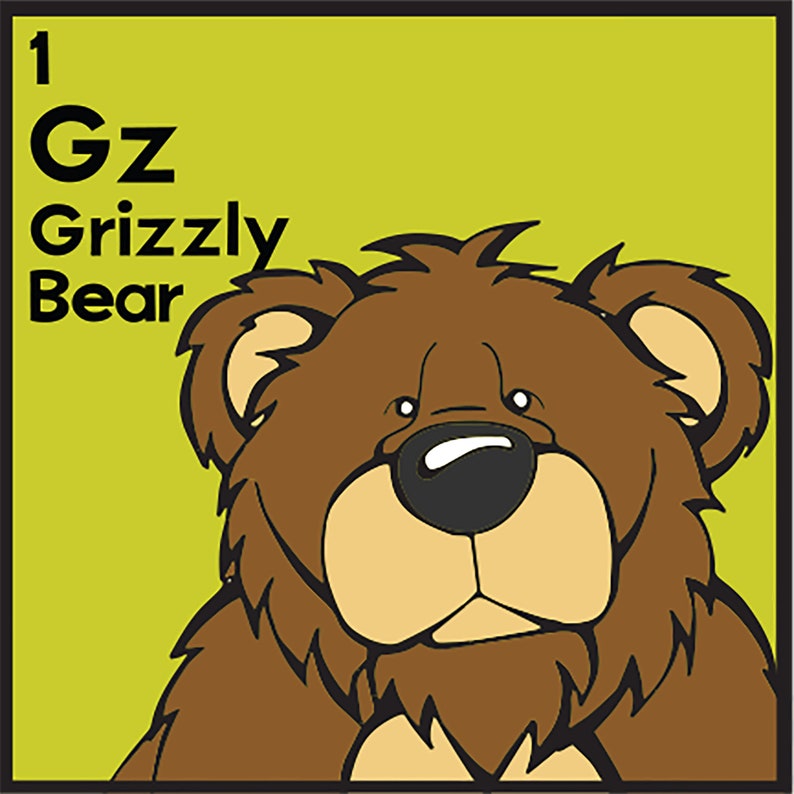 Periodic Table of Zoo Animals Poster - Etsy