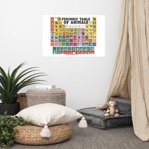 Animals, Periodic Table of Animals, Animal Poster - Etsy