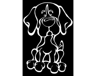 Beagle Euro Vinyl Car Decal Sticker - Etsy