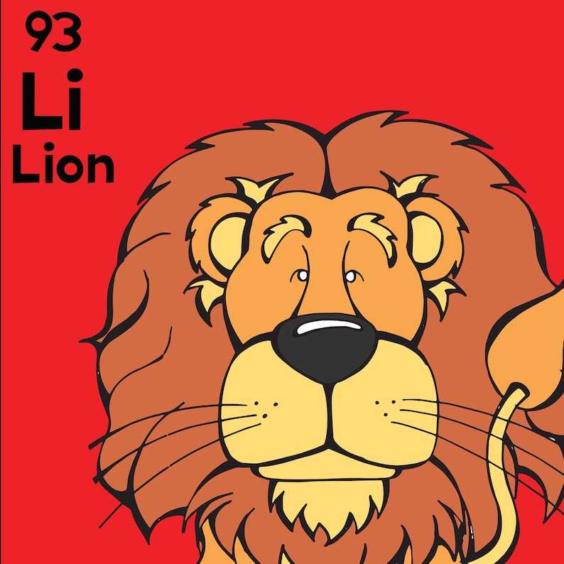 Periodic Table of Animals Poster - Etsy