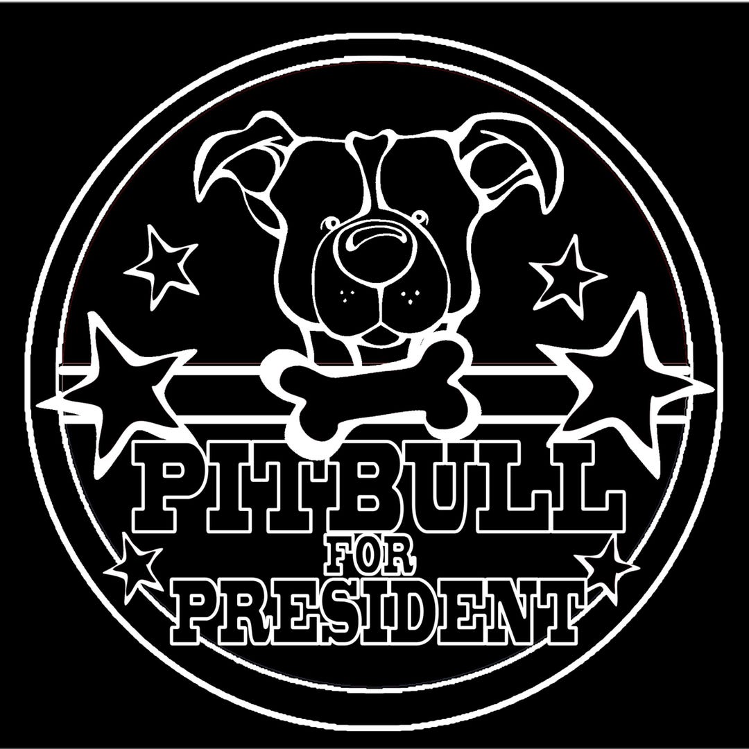 Pitbull for President - Car Window Decal - Etsy
