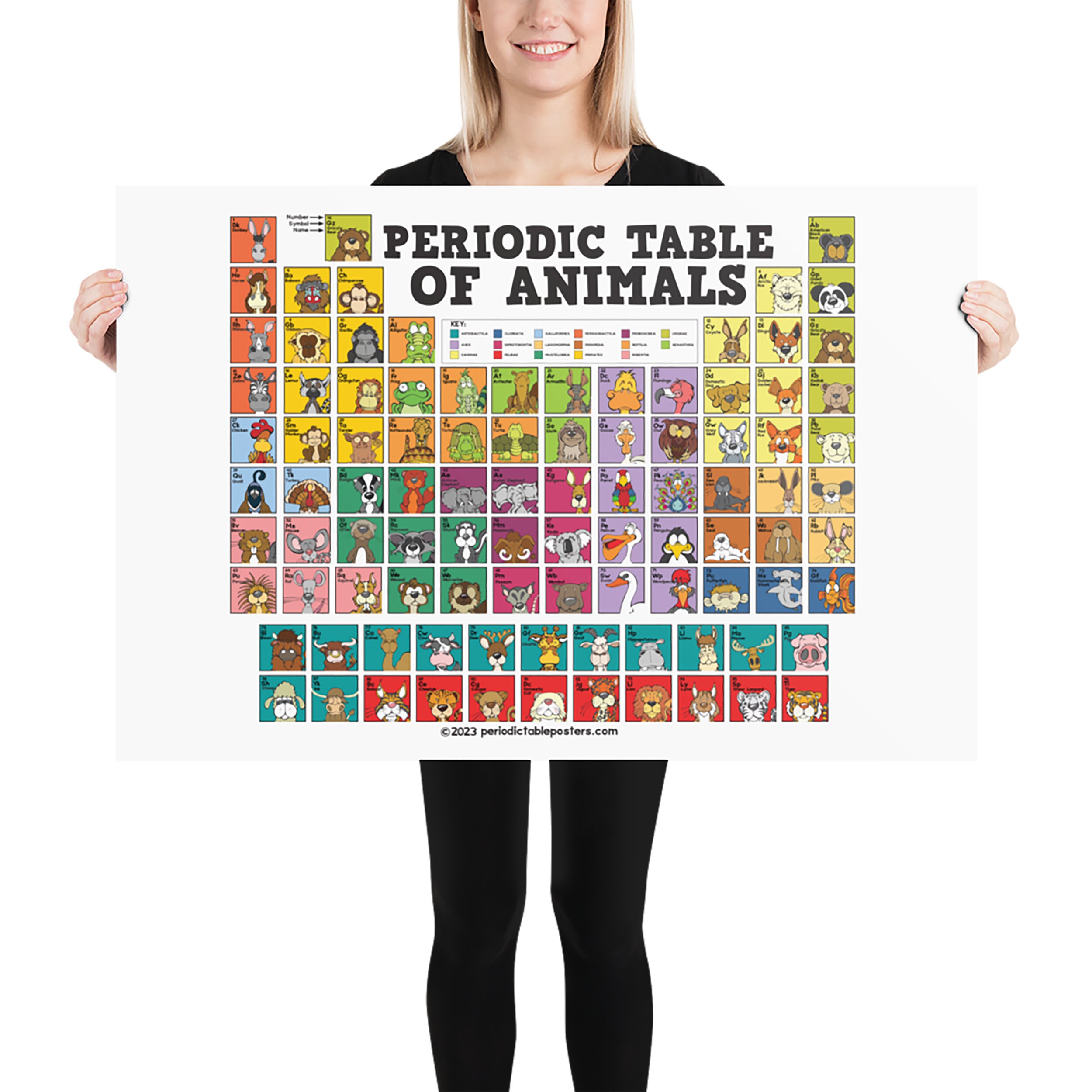 Periodic Table of Animals Poster - Etsy
