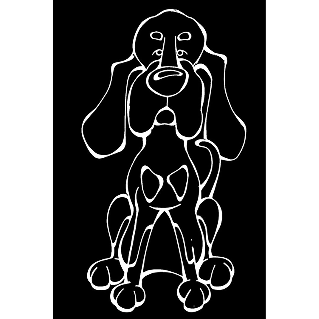 Black + Tan Coonhound Decal Dog - Etsy