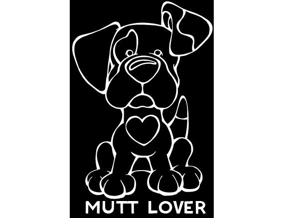 Mutt Lover Decal Dog - Etsy