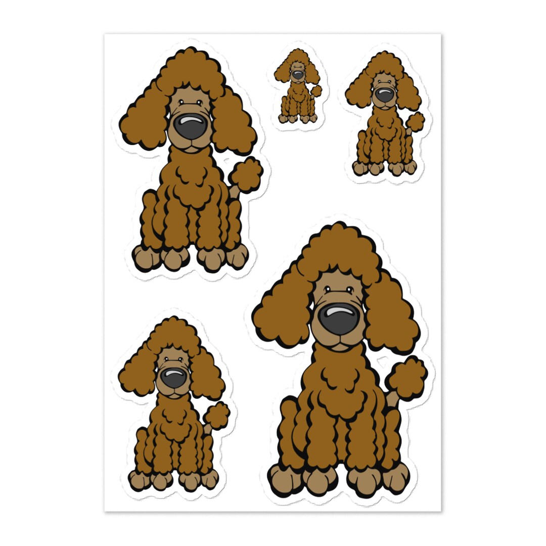 Poodle Sticker Sheet - Etsy