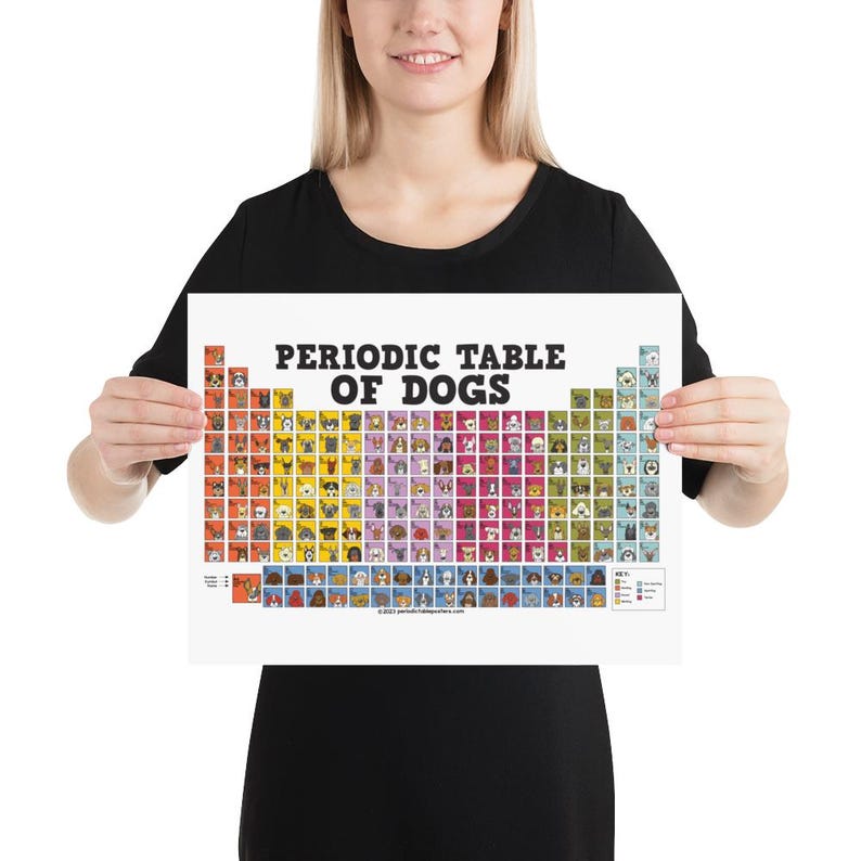 Periodic Table of Dogs Poster - Etsy