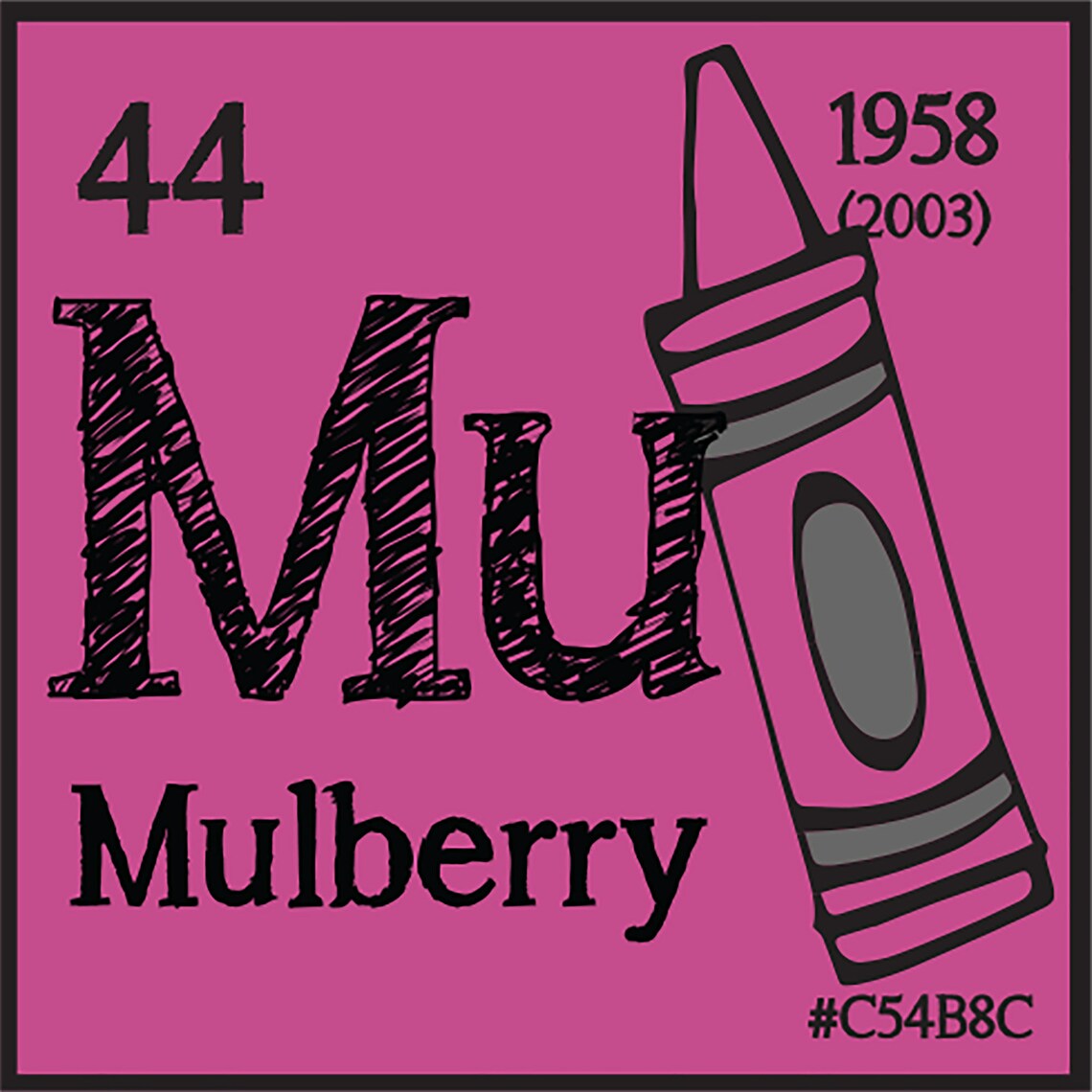 Periodic Table of Crayons Poster - Etsy