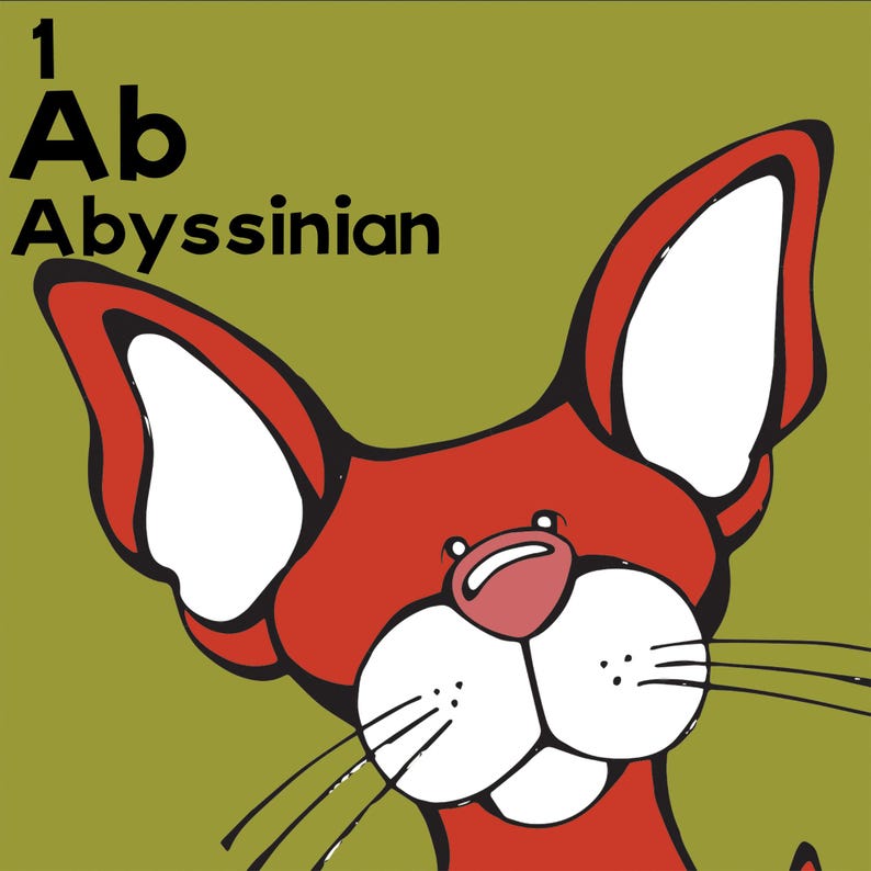 Periodic Table of Cats Poster - Etsy