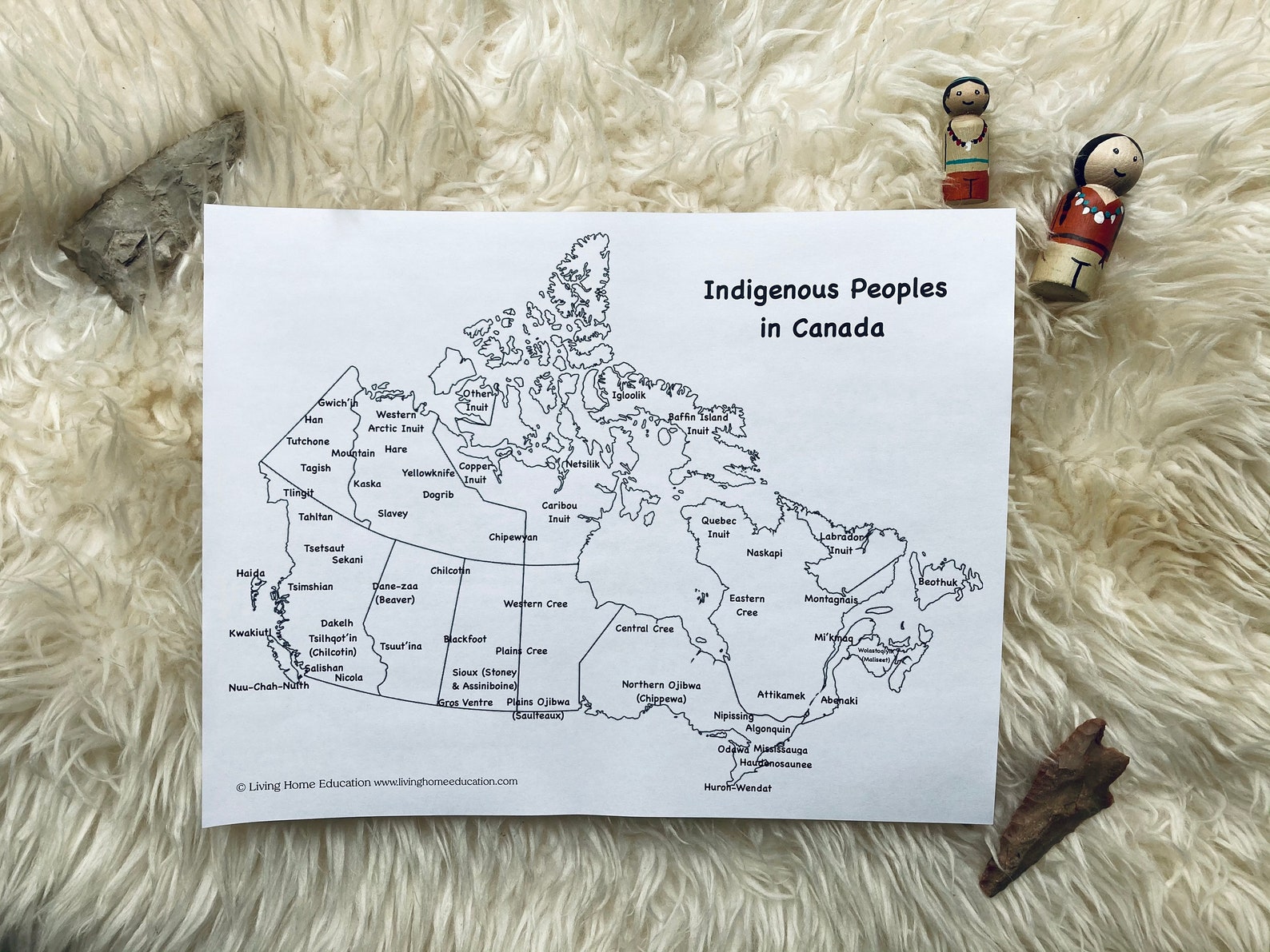 Map of Indigenous Peoples in Canada Printable Digital PDF | Etsy