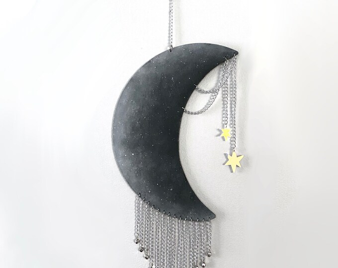 Medium Hanging Crescent Moon Lunar, Space-inspired Home Decor ...